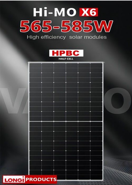 Longi Hi-Mo X6 Solar Panels LR5-72HTH 565-585M 565W 570W 575W 580W 585W HPBC Longi Solar Modules