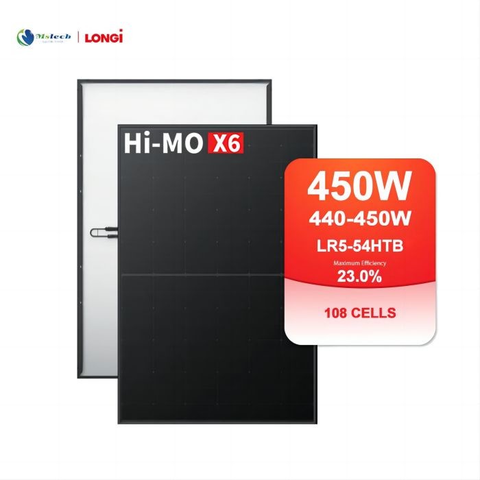 HPBC Cells 445W LONGi PV Modules LR5-54HTB All Black Panneau Solaire