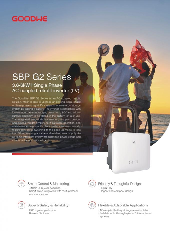 SBP G2 Series GW5000-SBP-20 Hybrid Solar Inverter 5kW Single Phase