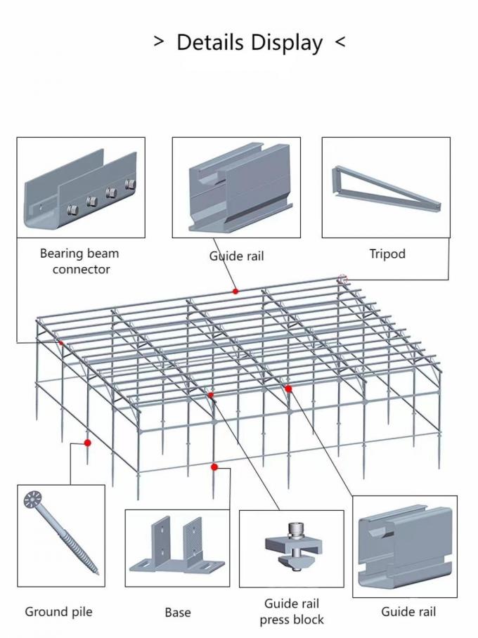 Adjustable Aluminium Solar Module Mounting System For Agricultural ...